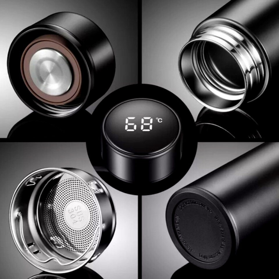 Smart Insulated Mug Stainless Steel Vacuum Cup Thermos Bottle LED ...