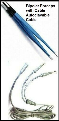 Electrosur.gical Mini Cautery Bipolar Forceps 01 Autoclavable Cable 01 ...