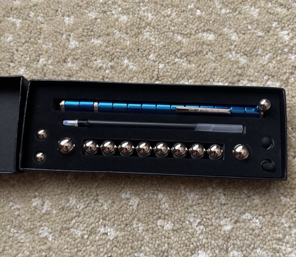 Blue Fidget Pen Toy, Sensory Tool EDC Fidgeting Game for Adults, Cool ...