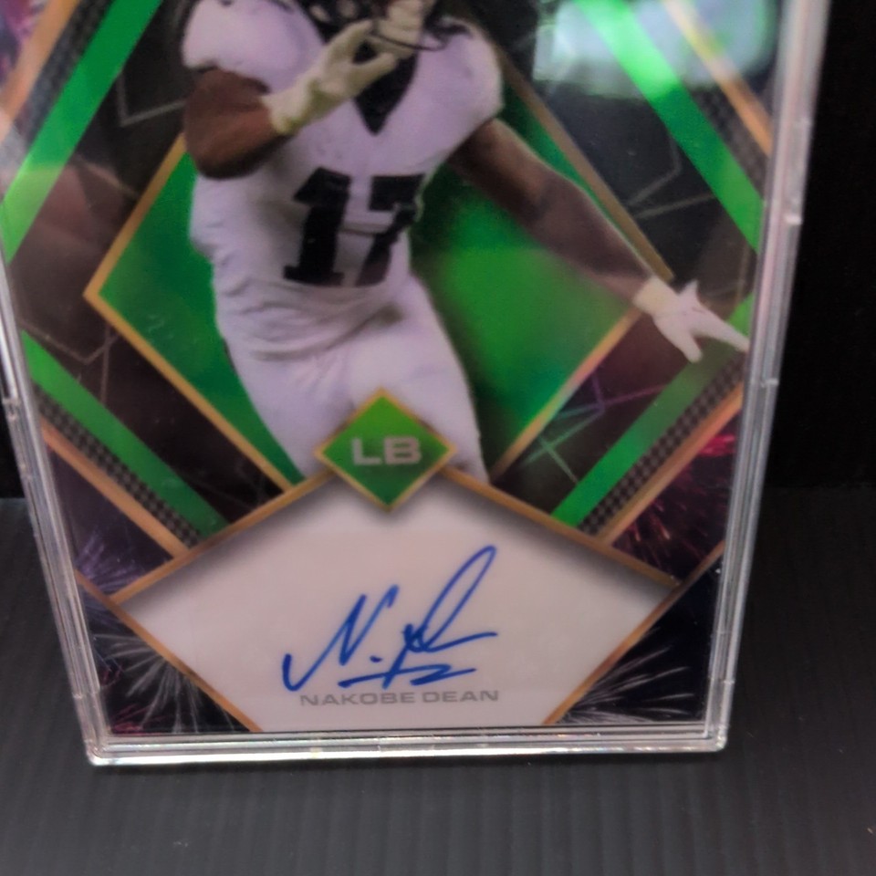 RARE NAKOBE DEAN /10 ROOKIE AUTO MANIA AMERICAN FOOTBALL PHILADELPHIA ...