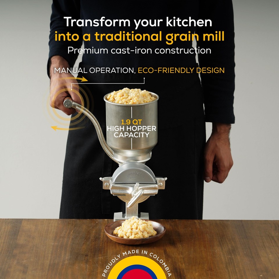 Corona Corn Grinder with High Hopper, Grain Mill, Manual Grinder For ...