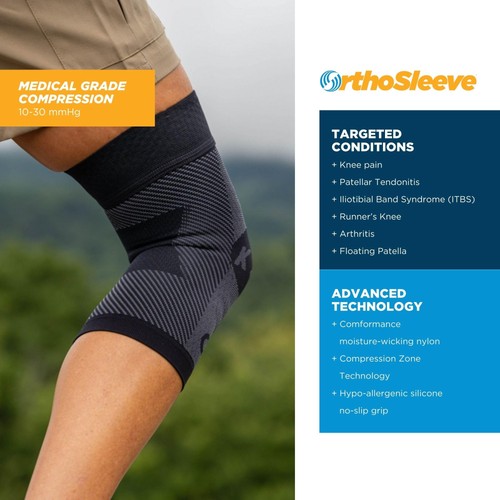 Compression Knee Brace/Sleeve for ACL, MCL, Injury Recovery, Meniscus ...