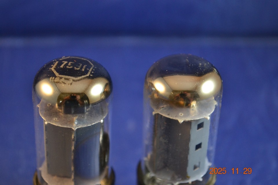 Strong Testing Pair Of Grey Plate 7591 Audio Tubes (1) Tung-Sol (1) GE ...