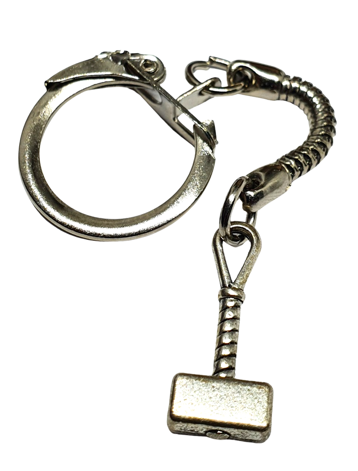 Thors Hammer Viking Keyring Mjolnir Key Fob Handbag Charm Protection ...