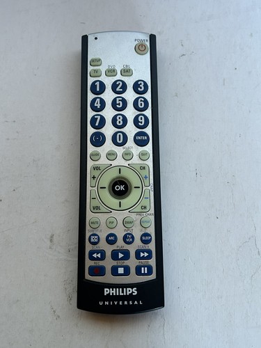 Genuine Original Philips CL035A TV VCR DVD CBL Universal Remote Control ...