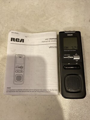 RCA Handheld Digital Voice Recorder VR5220-A USB Recording Device 35 ...