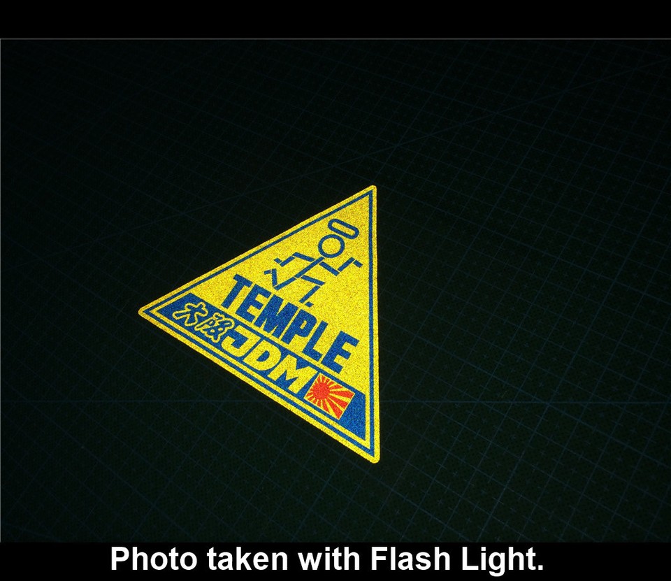 JDM TEMPLE RACING OSAKA KANJO Reflective Decal Sticker #02 | eBay