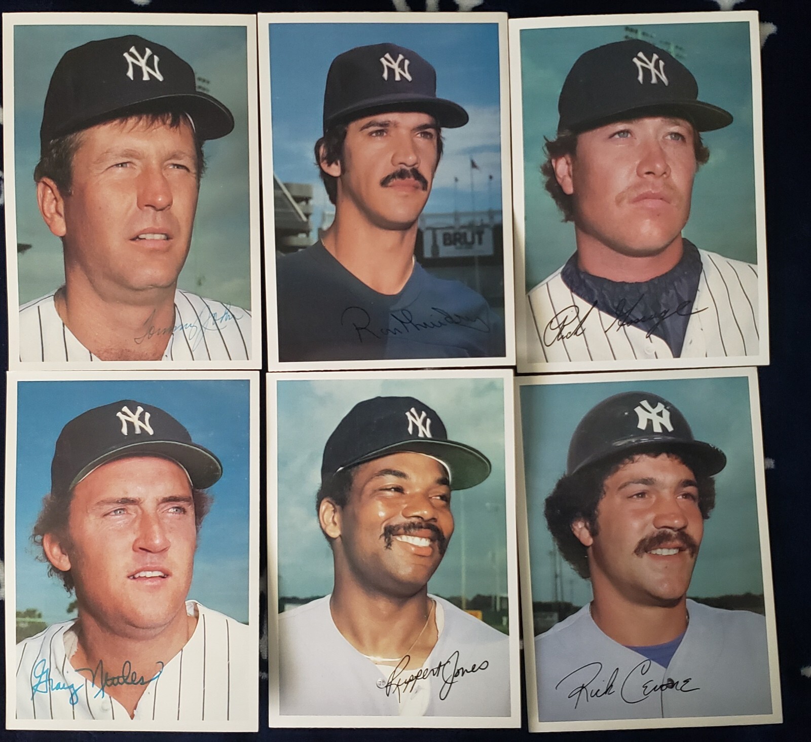 LOT OF 6 1981 TOPPS GIANT PHOTO CARDS HOME TEAM SERIES NEW YORK YANKEES ...