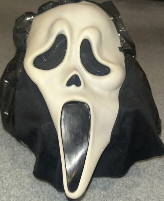 Vintage Scream Ghostface Mask Adult Kids Easter Unlimited Fun World Bib ...