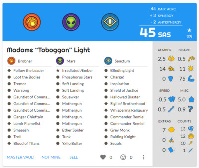 Terrible Keyforge Deck 45 SAS 0% Worst Deck! Become a reversal legend ...