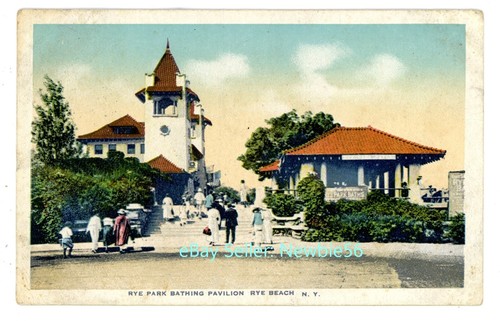 Rye Beach NY - ENTRANCE TO RYE PARK BATHING PAVILION - Postcard | eBay