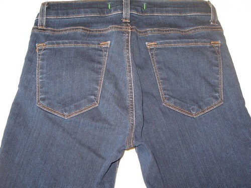 J Brand Jean Bas Étroit Cheville Sz 25 W Super Stretch Bleu Foncé L 27. ...