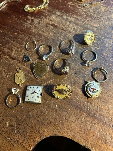Large GOLD FILLED & PLATED Scrap Watches, Jewelry & Glasses, 190 Grams ...