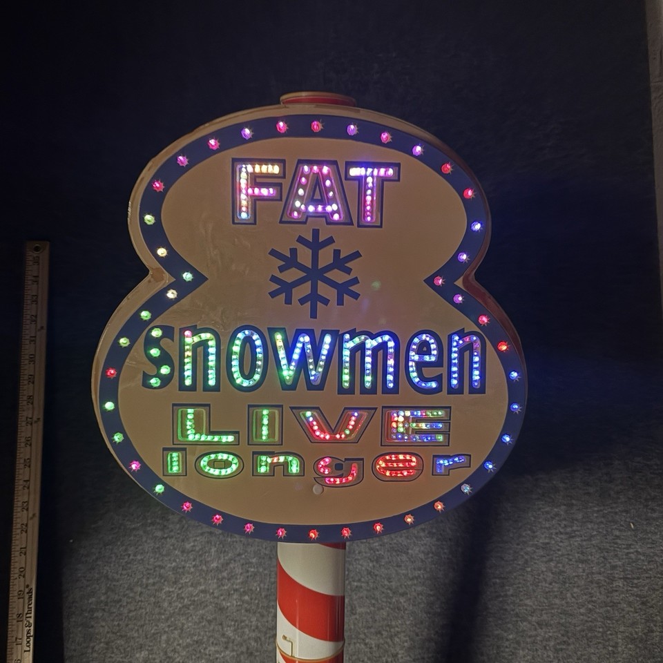 Christmas Sign Fat Snowmen Live Longer Funny Sign | eBay