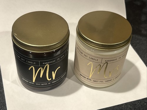 Mr & Mrs Duo - Soy & Sass Candles FIG, BERRIES, SANDALWOOD / TEAKWOOD ...