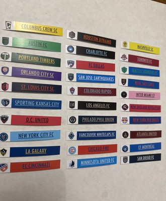 MLS Team Color Labels for BCW Card Dividers - Labels ONLY | eBay
