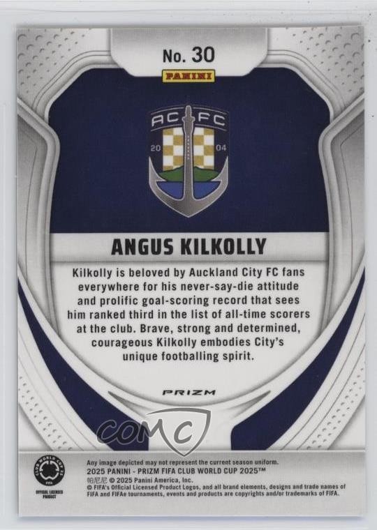 2025 Panini Prizm FIFA Club World Cup Hyper Prizm Angus Kilkolly #30 ...