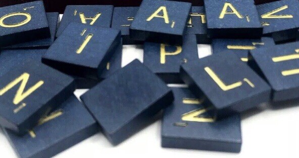 3 Scrabble 50th Anniversary Collectors Game Blue Tiles Gold Letters ...