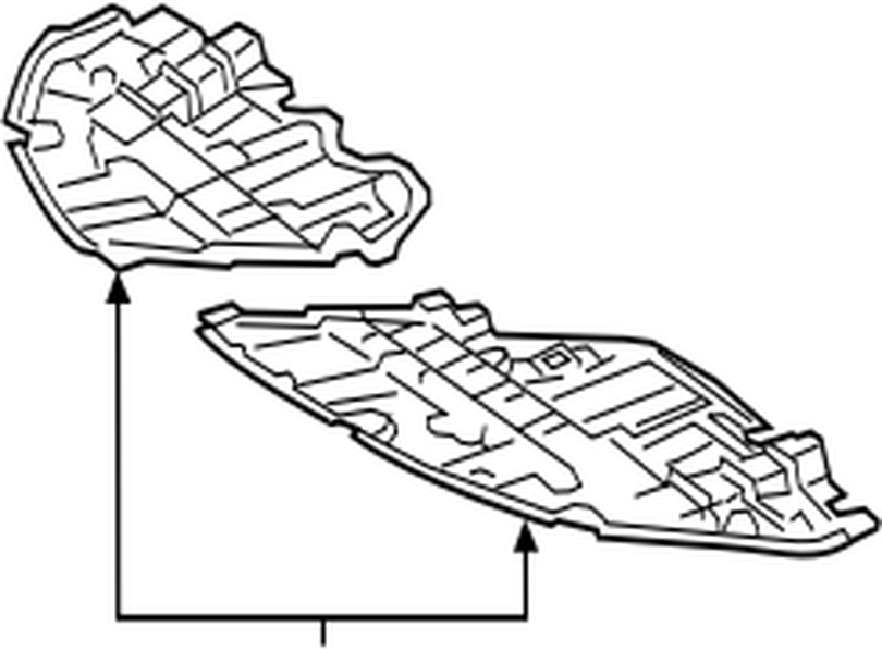 51441-33160 Toyota Cover, engine under, rh 5144133160, New Genuine OEM ...