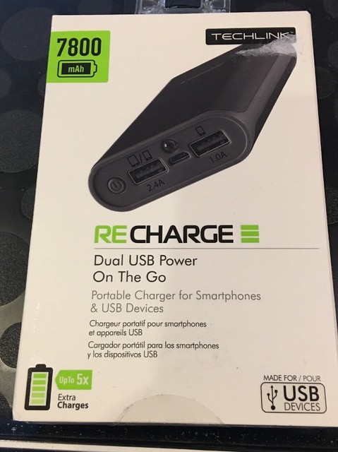 Techlink Recharge Dual USB Portable Charger 7800mah for sale online | eBay