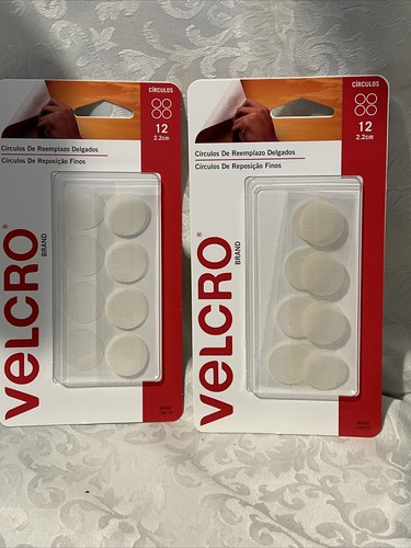 (2) VELCRO® BRAND - 12 circles In Each Package, 7/8", STICKY BACK | eBay