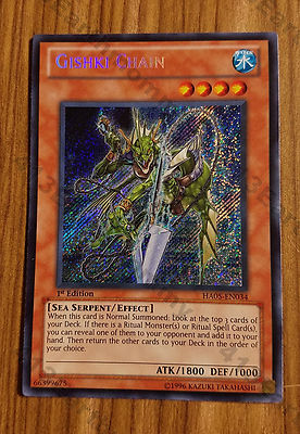 Yugioh Holo 1st Edition HA05-EN034 "Gishki Chain" NMint | eBay