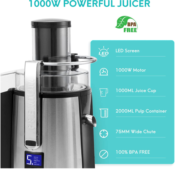 Extractor estractor de jugos y vegetales de acero inoxidable exprimidor ...