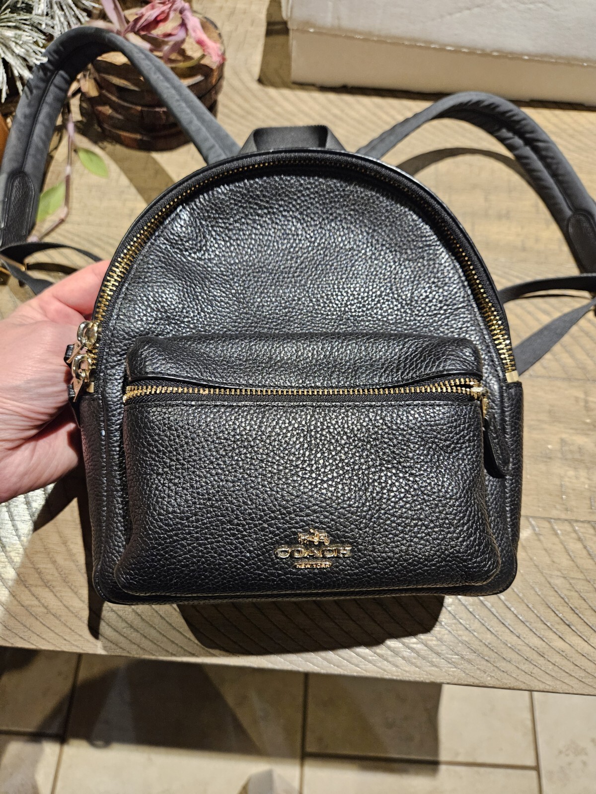 Coach Mini Charlie Black Backpack - Gem