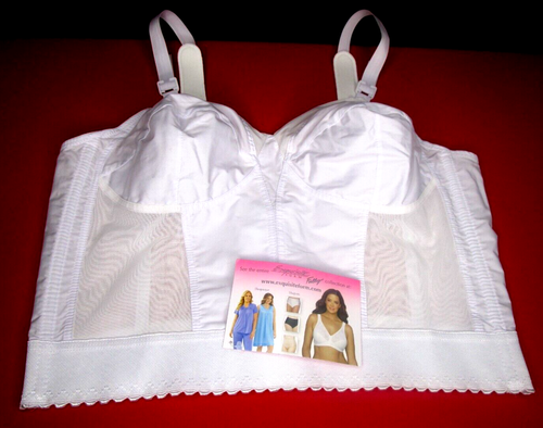 NEW~Exquisite Form Fully Longline Backclose Posture Bra~White #5107532 ...