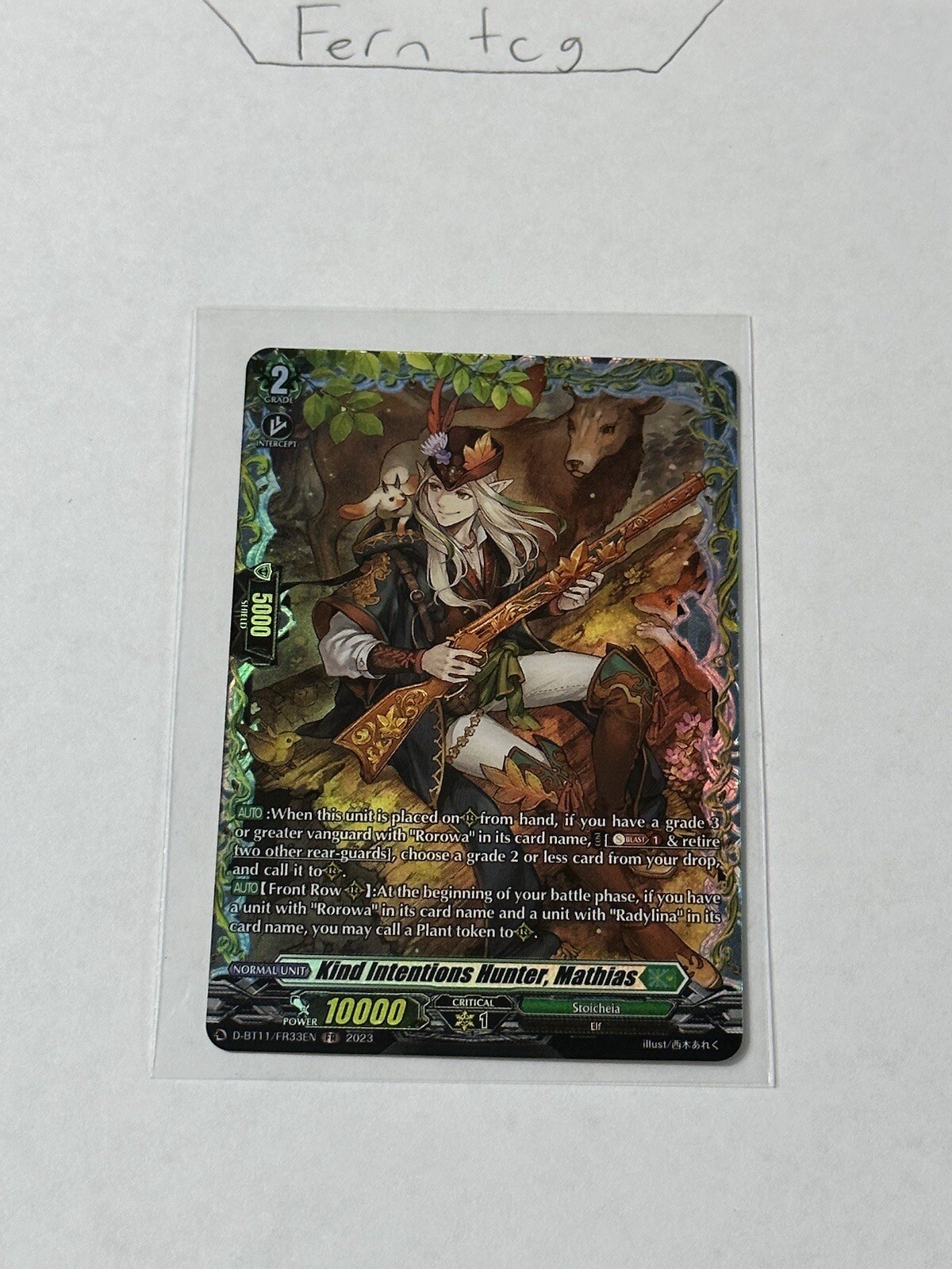 Cardfight Vanguard Kind Intentions Hunter Frame Rare NM Ships Same Day ...