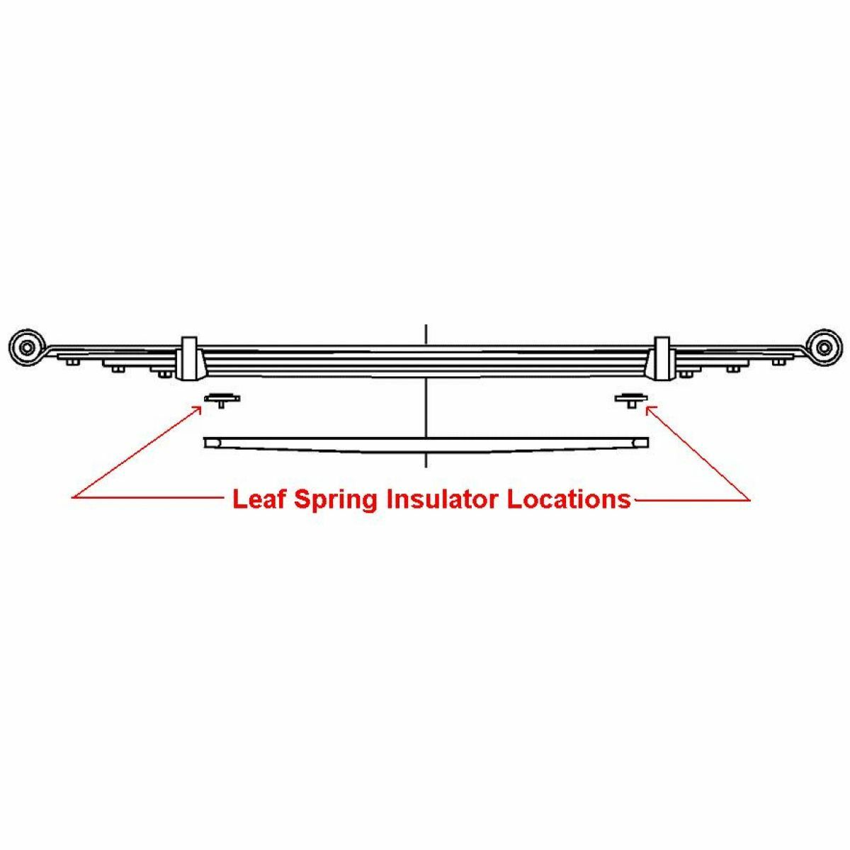 Leaf Spring Insulator Insert Kit Set for Chevy Express GMC Sierra ...