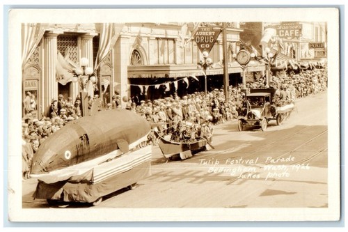 1923 Tulip Festival Parade Shark Float Jukes Bellingham WA RPPC Photo ...