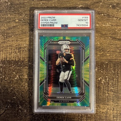 2022 Prizm Derek Carr Hyper Prizm #169 Gem Mint 10 #’d/175 - POP 2 | eBay