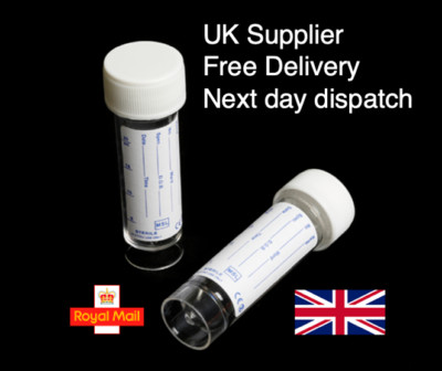 Sample Bottle with Printed Label -NHS style for Urine. UK Supplier Free ...