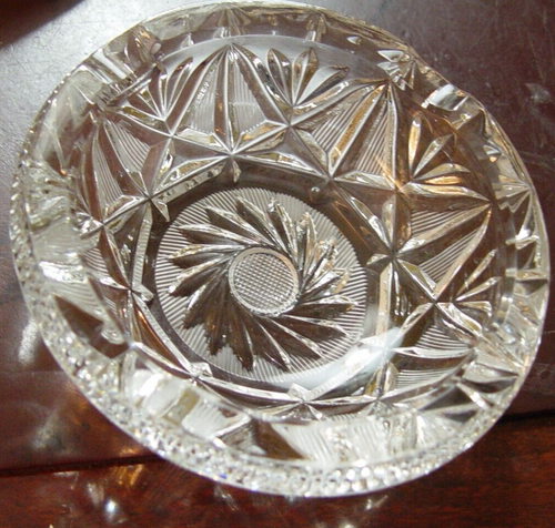 Heavy Round Lead Crystal Ash Tray 5 ¼ Inches Diameter | eBay