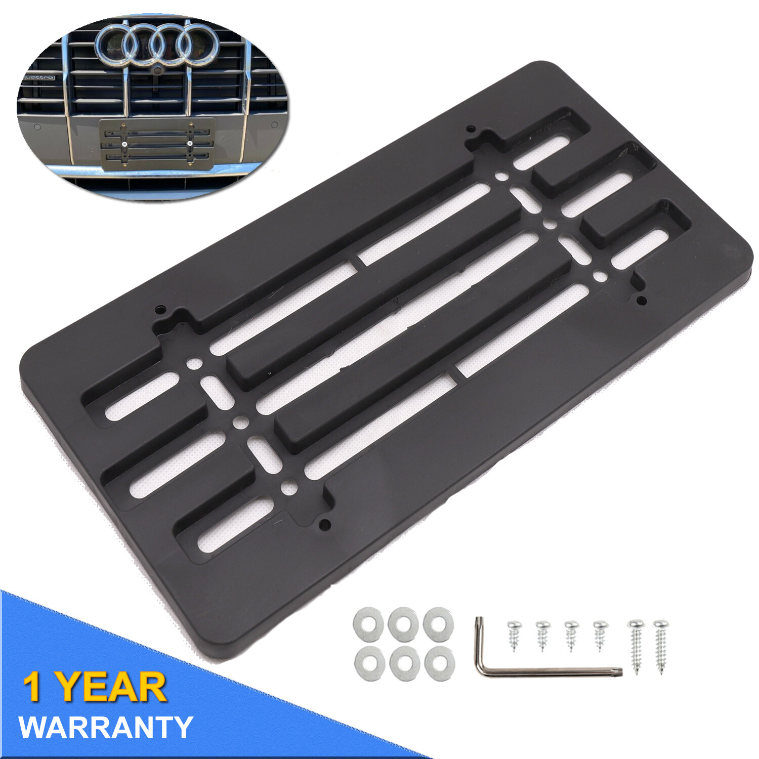 License Plate Tag Holder Bracket For Audi A4 A5 A6 A7 A8 Front Bumper ...