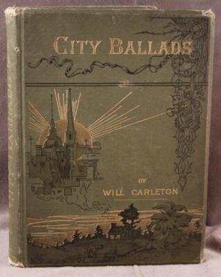 CITY BALLADS By Will Carleton, Illustrated Antique Book of Poetry 1885 ...