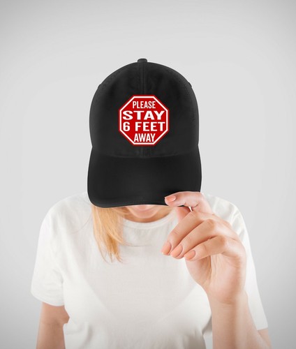 Social Distancing Stay 6 Feet Away Please Keep Your Distance Hat Flu ...