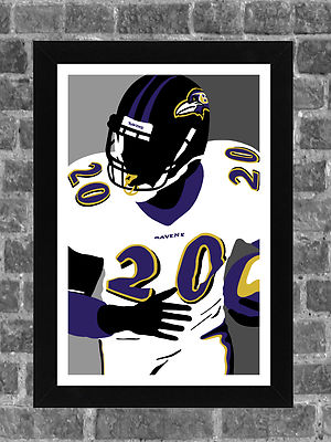 Baltimore Ravens Ed Reed Portrait Sports Print Art 11x17 | eBay