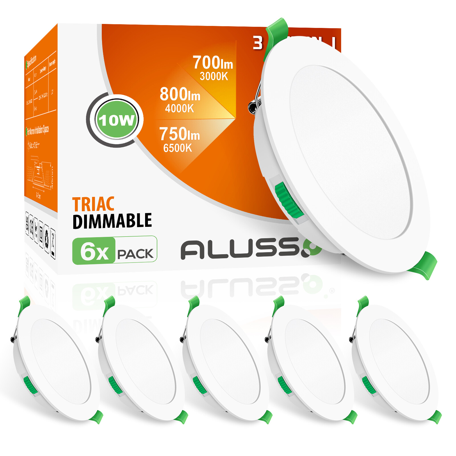 12Pack LED Recessed Light Dimmable 3CCT Ultra Slim Round Ceiling Down ...