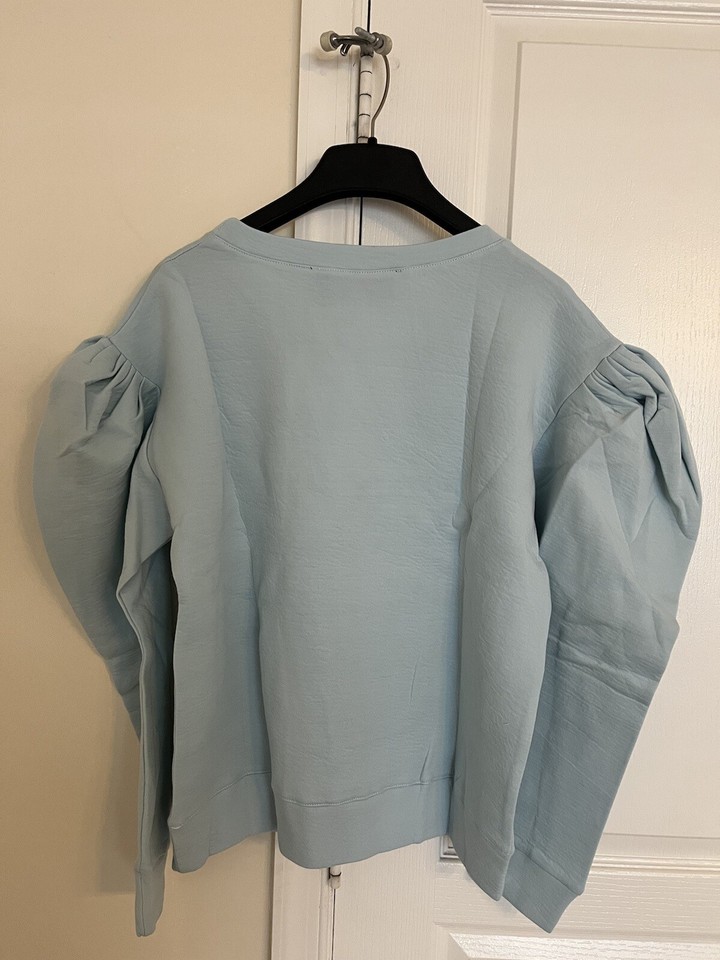 Michaela Buerger I Love Paris Perfume Sweatshirt With Puff Sleeves Size ...