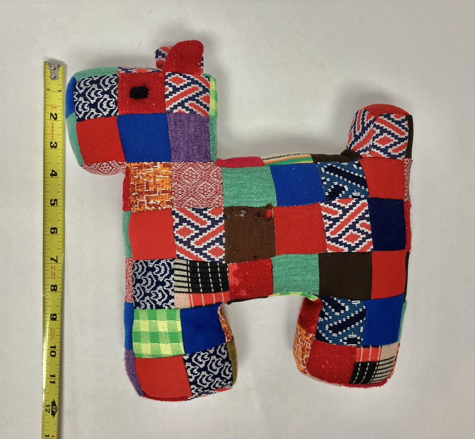 Patchwork Quilt Scottie Dog Vintage Handmade Stuffed Animal Folk Art ...