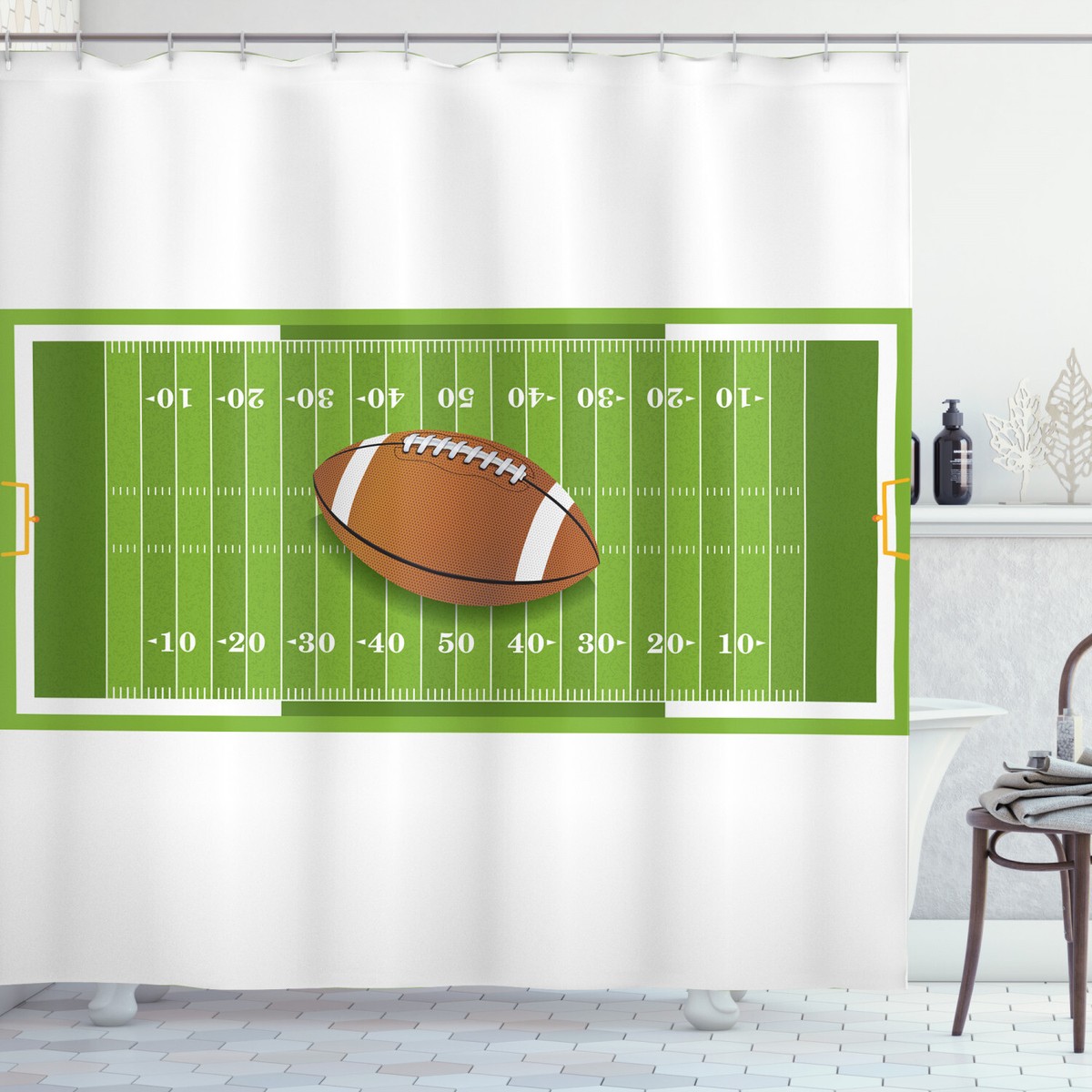 Football Team Themed Bathroom Amazon.com: DYNH Western Shower Curtain,