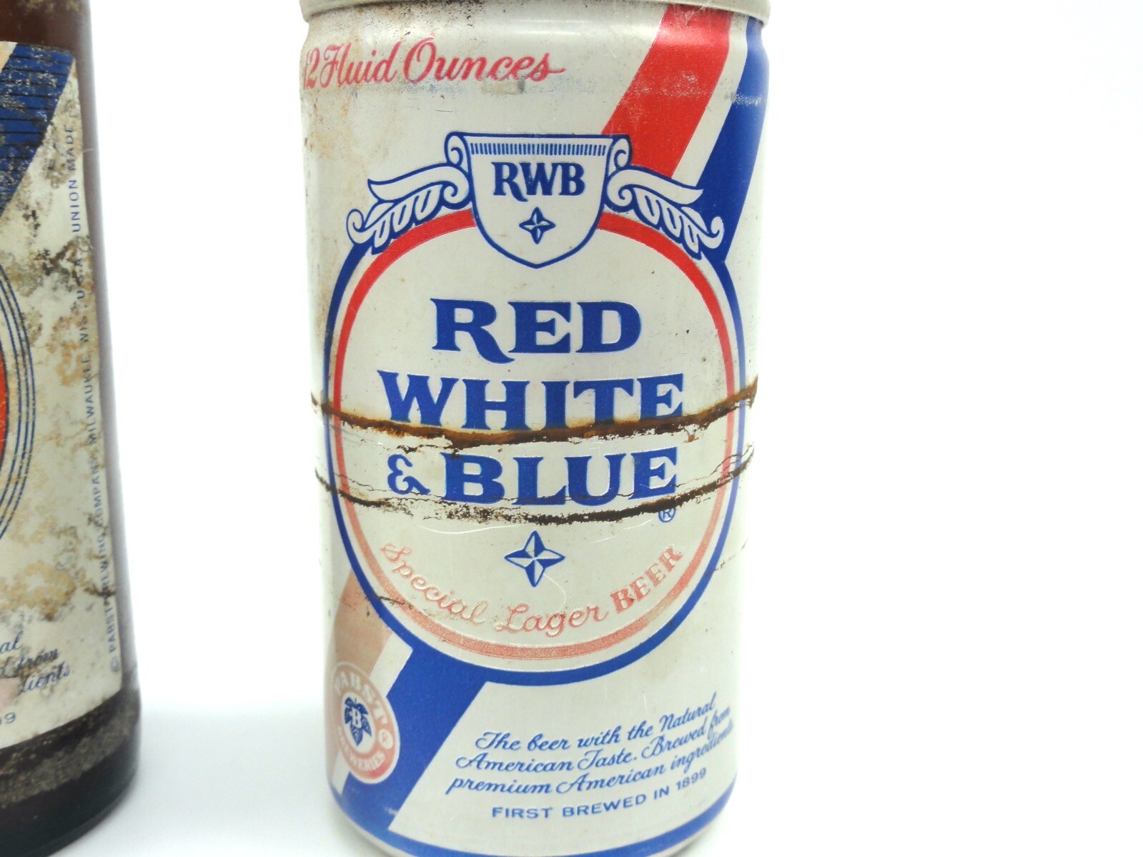 Red White & Blue Special Lager 12 Oz Empty Glass Brown Beer Bottle ...