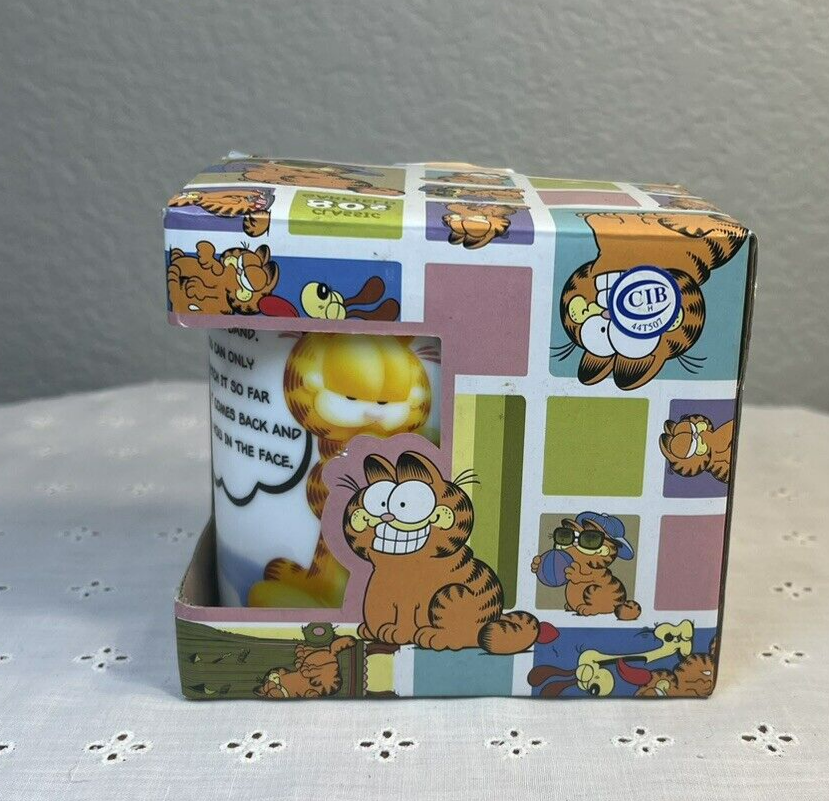 Vintage Garfield Coffee Mug/Cup Karma Saying Aramco NIB | eBay