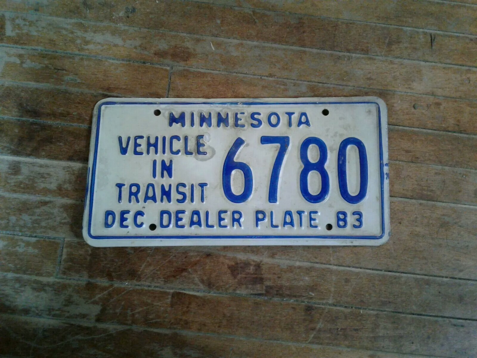 1983 minnesota vehicle in transit plate | eBay