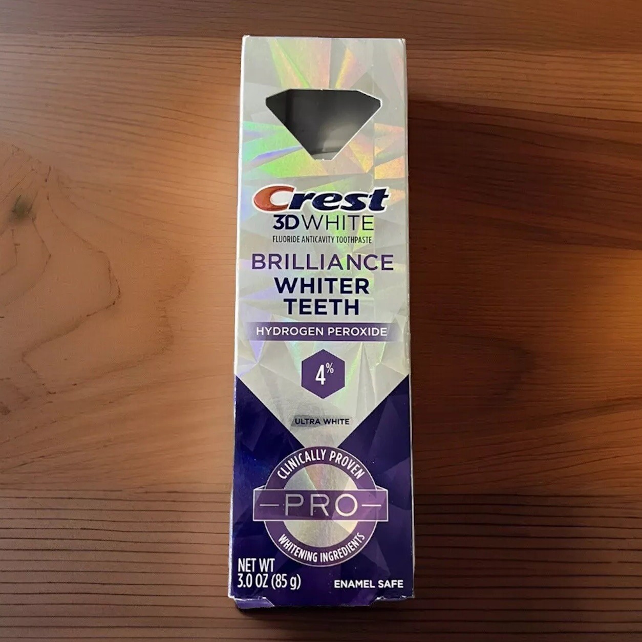 4 Pack Crest Ultra White 3D White Brilliance Toothpaste 4% Hydrogen ...