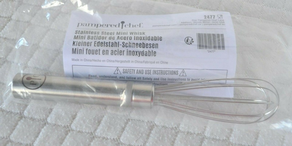 Pampered Chef NEW MINI Stainless Steel WHISK - The Little Whipper that ...