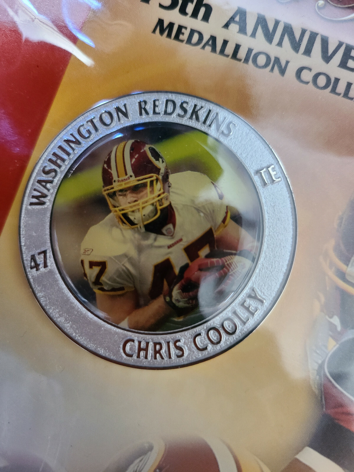 2007 NFL 75th Anniversary Medallions Washington Redskins #47 TE Chris ...