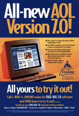 2002 America Online AOL: Best Online Experience Ever Vintage Print Ad ...